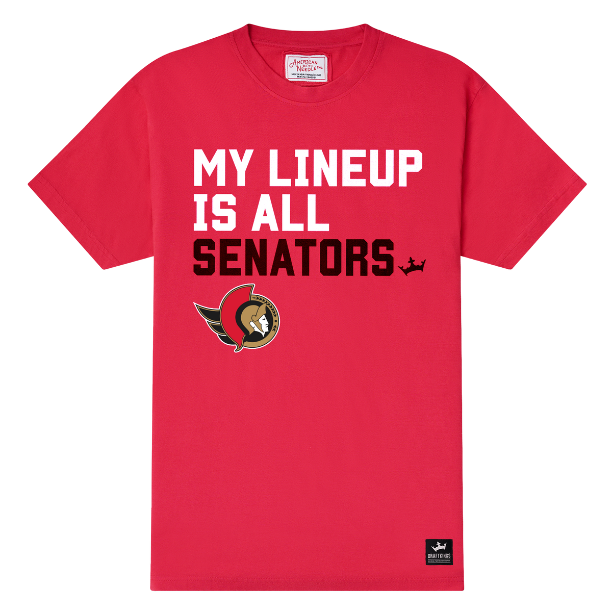 Ottawa Senators My Lineup T-shirt – DraftKings Shop